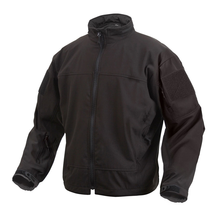 MilSpec Covert Ops Lightweight Soft Shell Jacket Black – Tactical Gear UK
